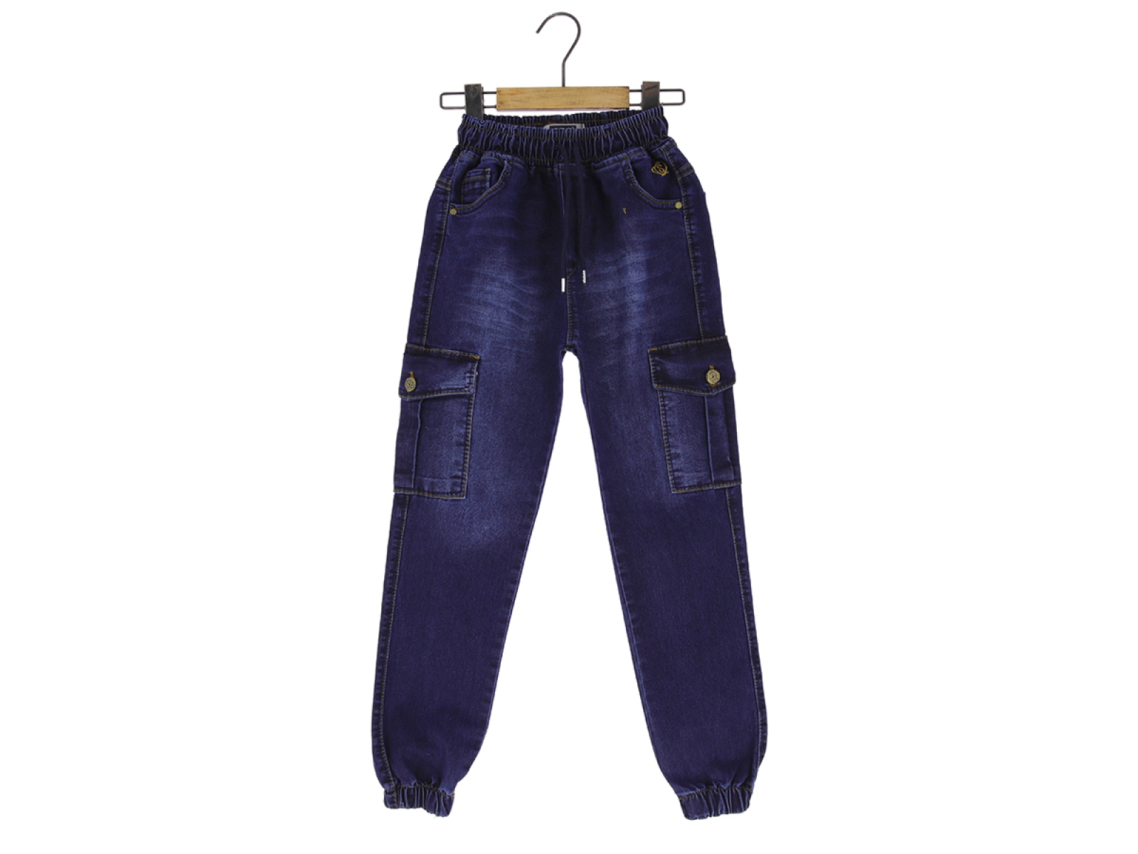 9/12 YAŞ ERKEK PANTOLON KOT BEL PAÇA LASTİKLİ KOMANDO CEPLİ